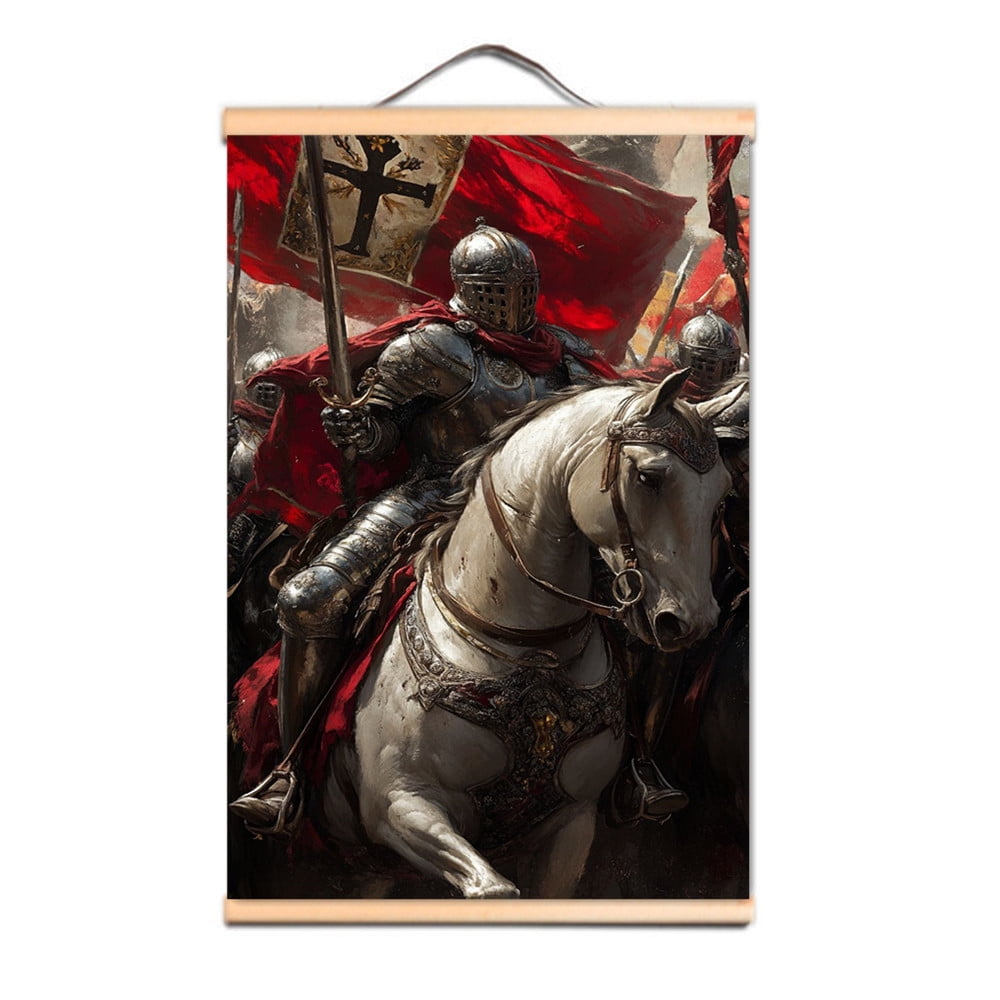 Medieval Crusader Knight Tapestry Room Home Decor Wall Chart Beautiful Gift for History ...