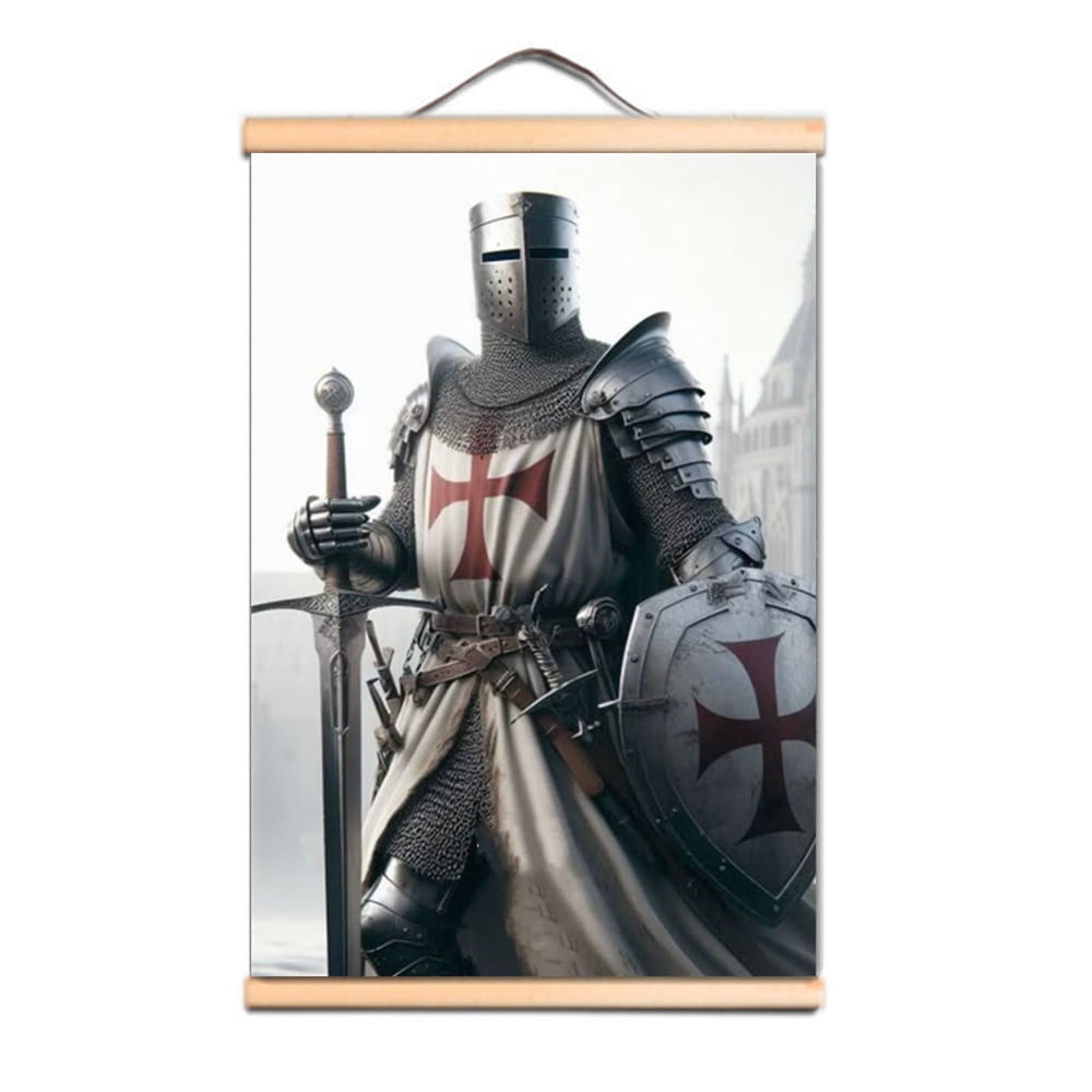 Medieval Crusader Knight Tapestry Room Home Decor Wall Chart Beautiful ...