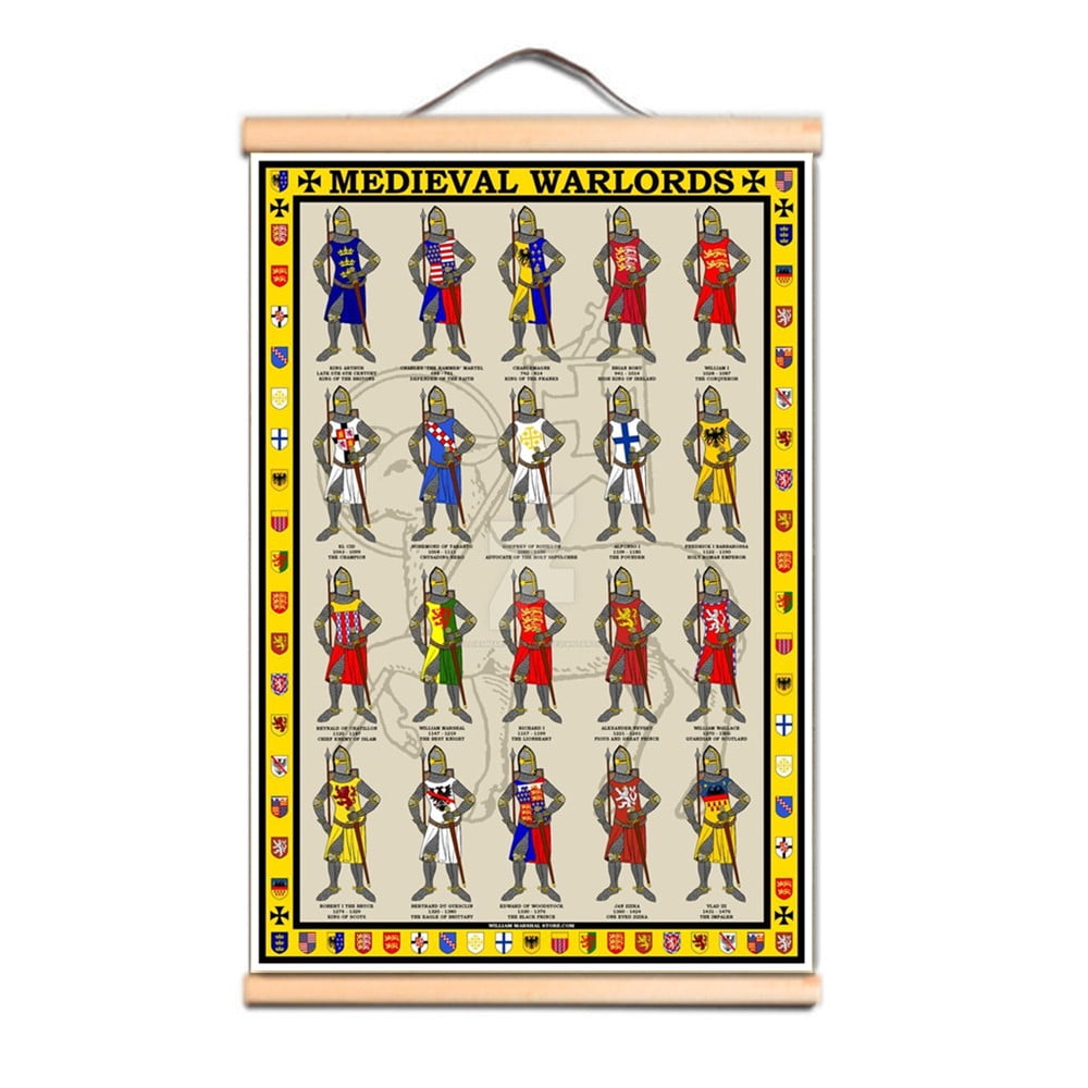 Medieval Crusader Knight Tapestry Wall Decor Art - Wall Art for ...