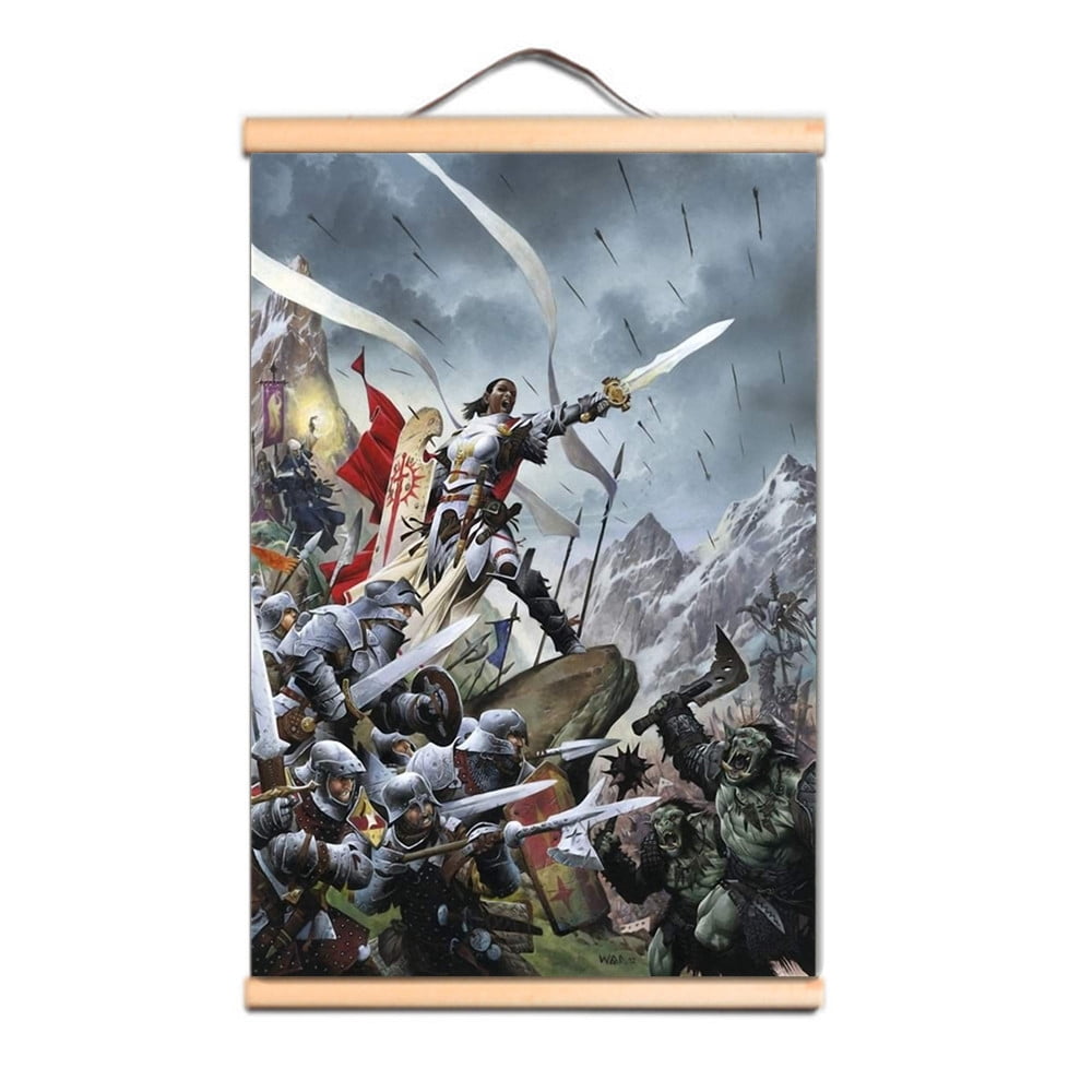 Medieval Crusader Warrior Poster Canvas Scroll Painting Wall Hanging ...