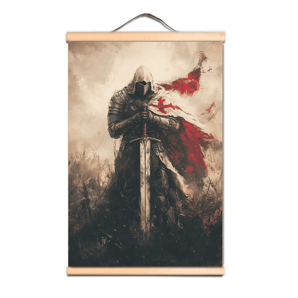 Medieval Crusader Warrior Wall Chart Room & Office Wall Decor Mural ...