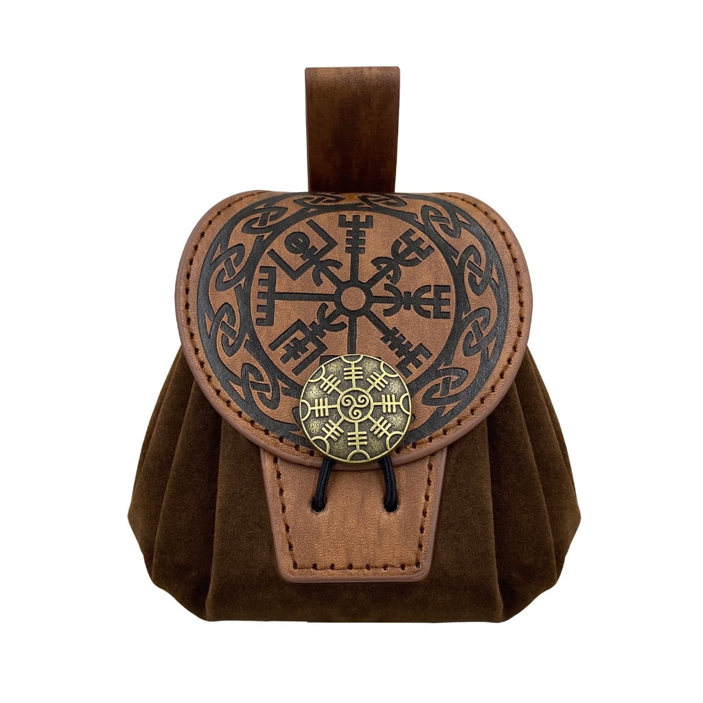 Medieval Cube Bag Old Styles Side Pack PU Leather Coin Bag Small Change ...