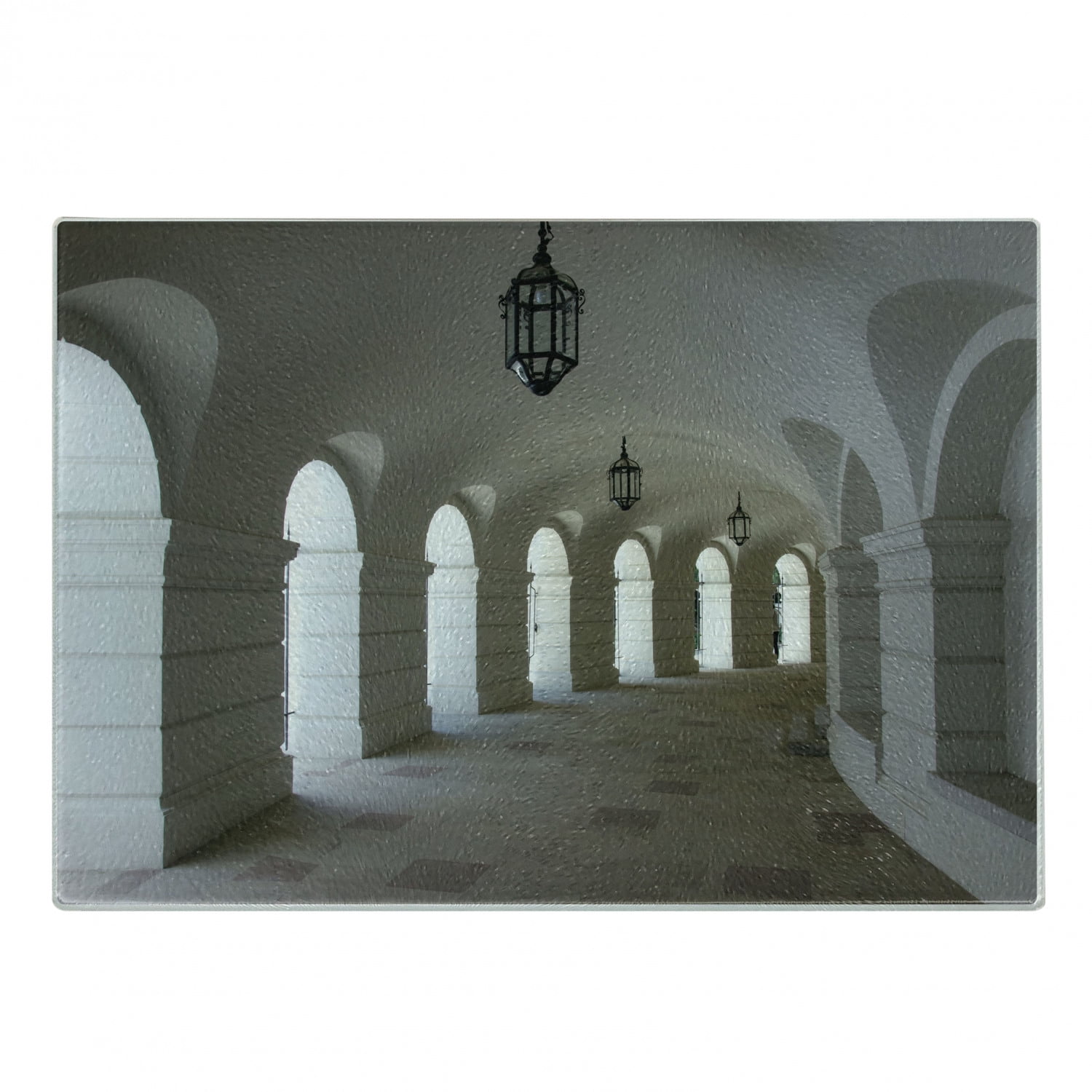 Medieval Cutting Board, Middle Ages Buildings Corridor Arches and ...