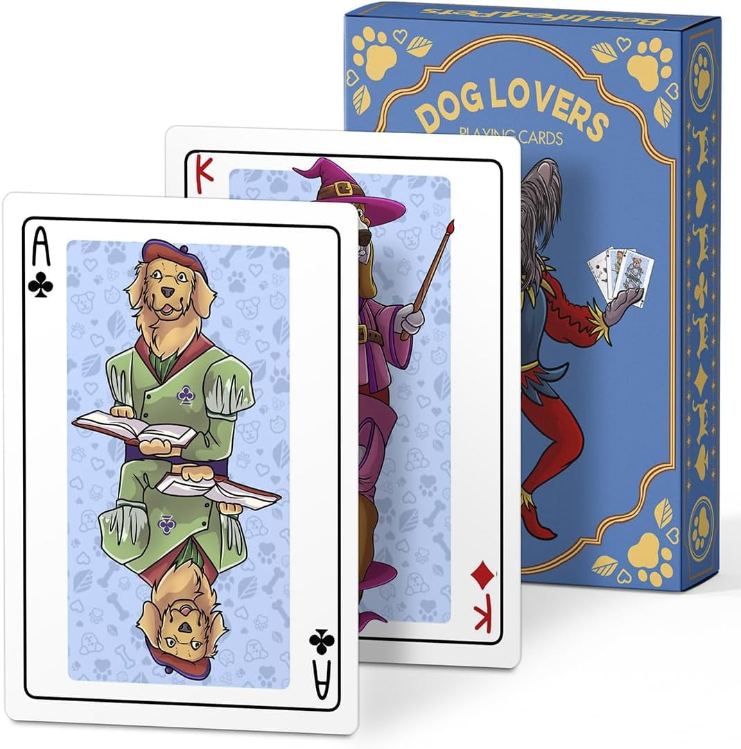 Medieval Dogs Playing Cards – Unique 54 Card Deck with Different Breeds ...