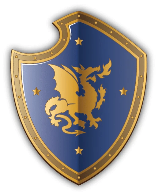 Medieval Dragon Shield Sticker Phone Decal Water Bottle Stickers Car ...