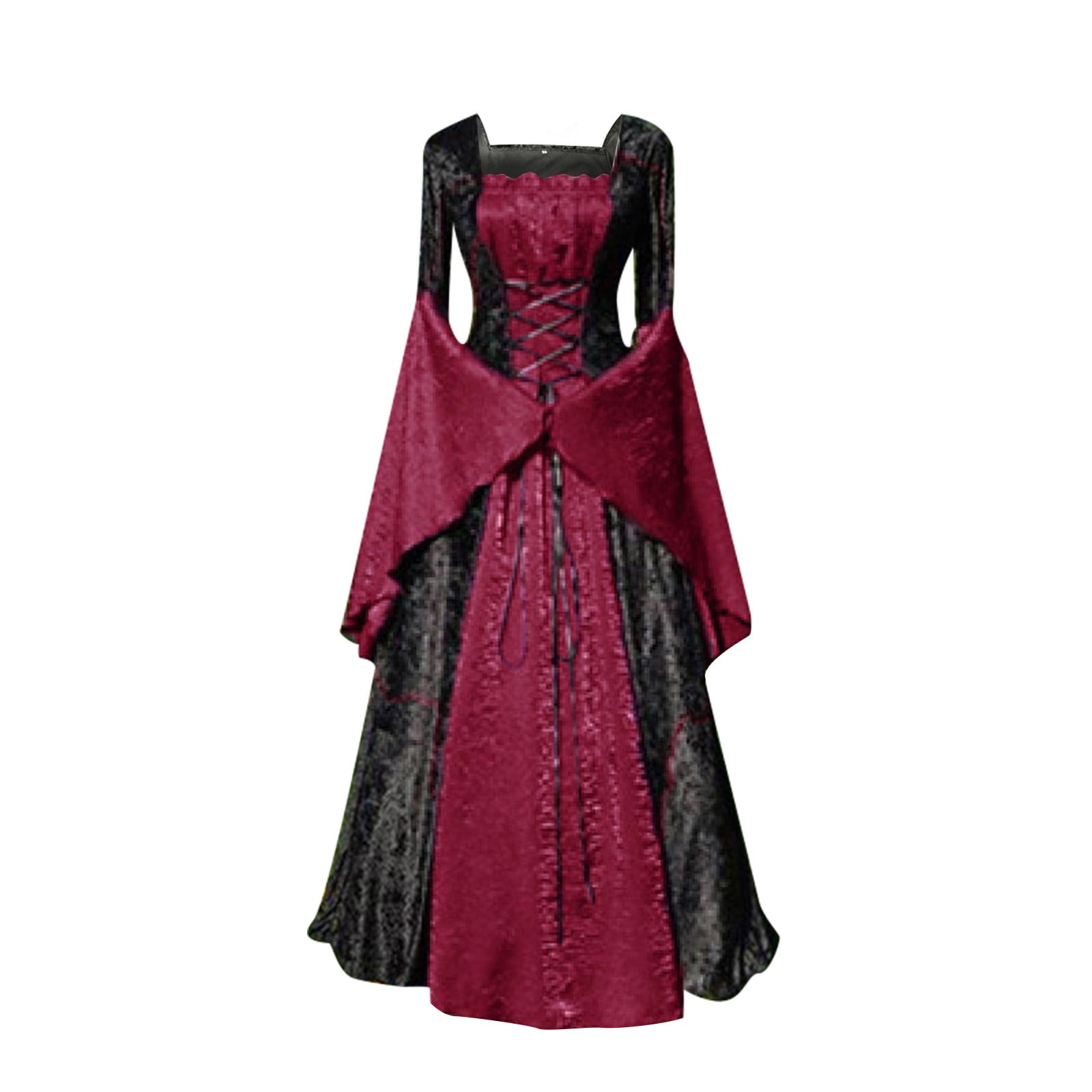 Medieval Dress Renaissance Costume Gothic Halloween Costume with Hooded ...