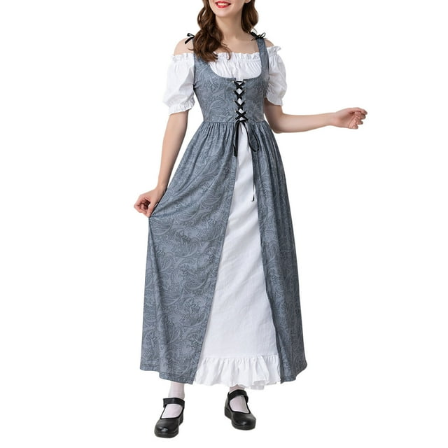 Medieval Dress For Women Cottagecore Victorian Princess Evening Party