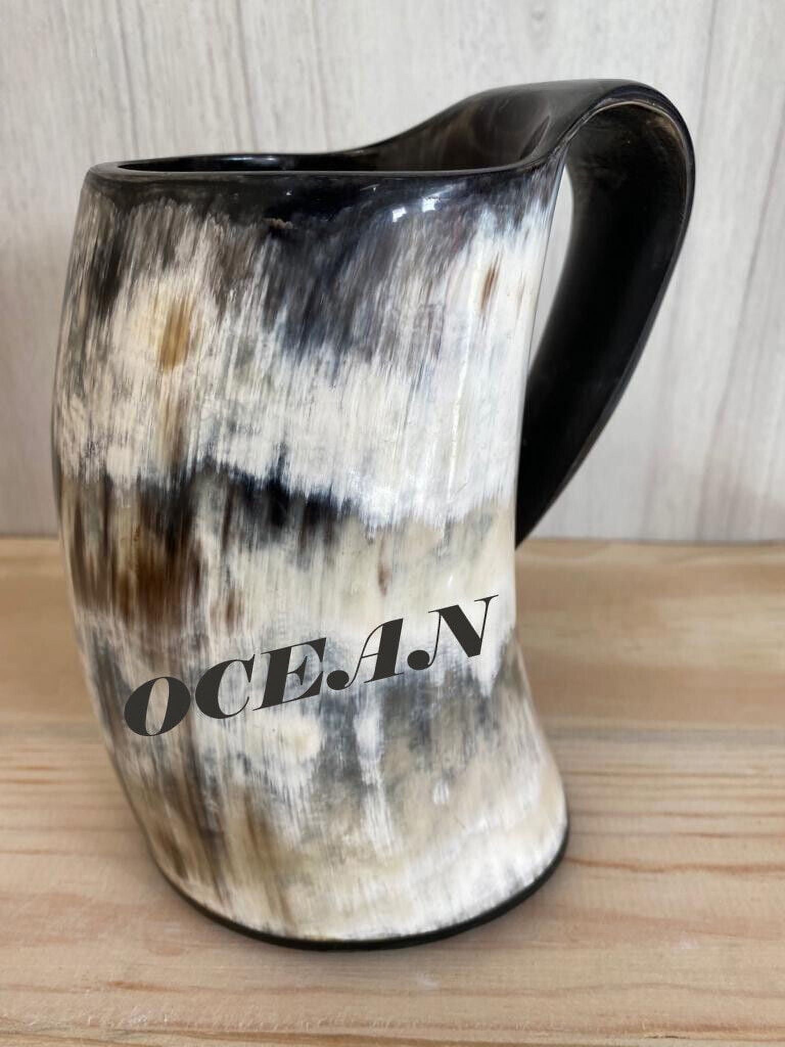 Medieval Drinking Horn Mug Viking Coffee Tea Cup Antique Beer Mug ...