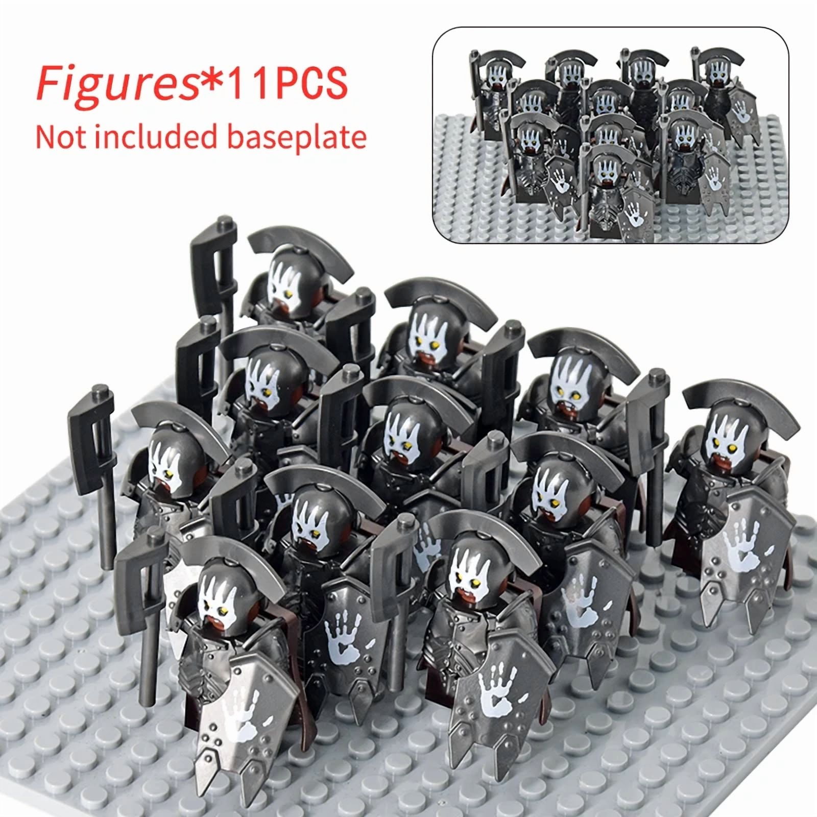 Medieval Dwarf Warrior Elves Knights lotr Figures Building Blocks ...