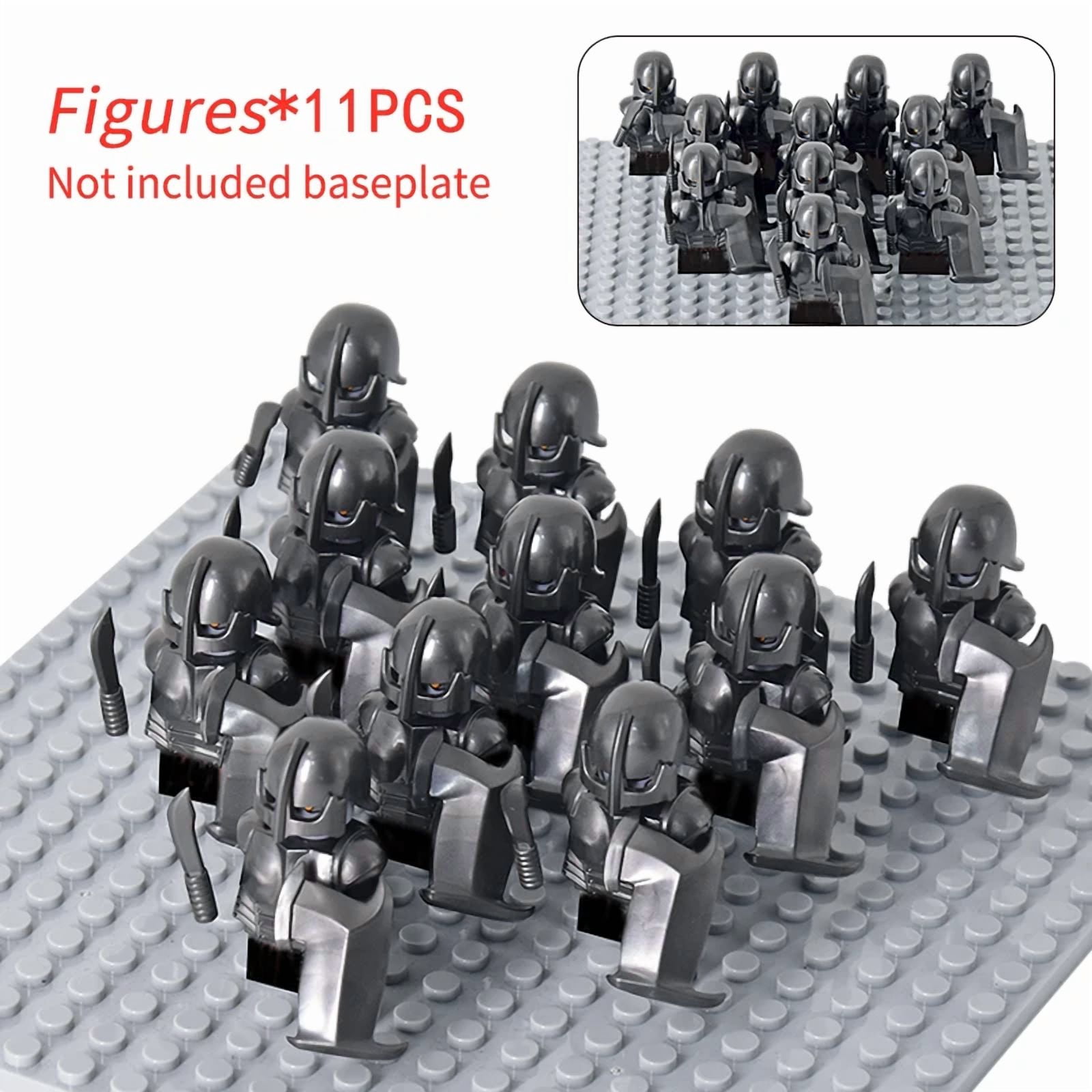 Medieval Dwarf Warrior Elves Knights lotr Figures Building Blocks ...