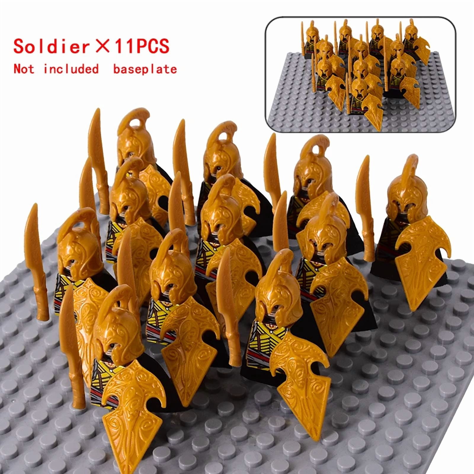 Medieval Dwarf Warrior Elves Knights lotr Figures Building Blocks ...