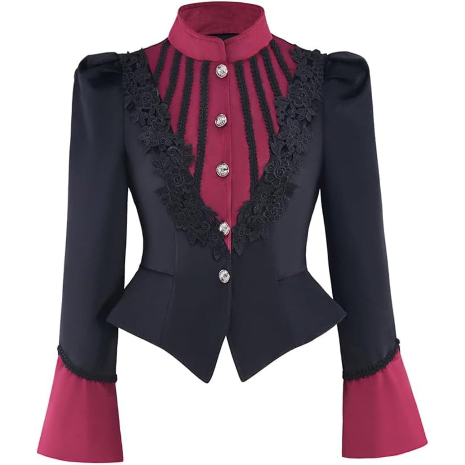 Medieval Edwardian Jacket Women Victorian Tuxedo Coat Gothic Steampunk ...