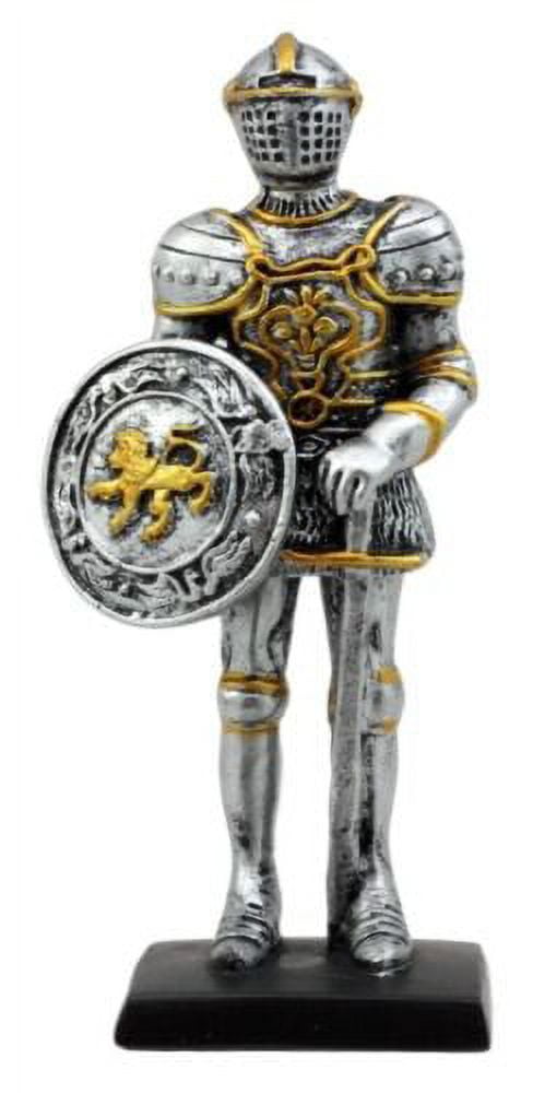 Medieval English Knight Dollhouse Miniature Figurine Lion Heraldry Suit ...