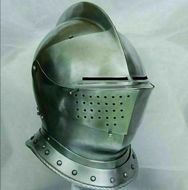Medieval Knight Tournament Close Armor Helmet Replica Halloween Role ...