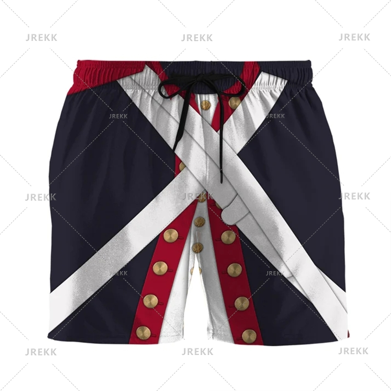 Medieval European Nobility Graphic Beach Shorts Men Funny Cosplay ...