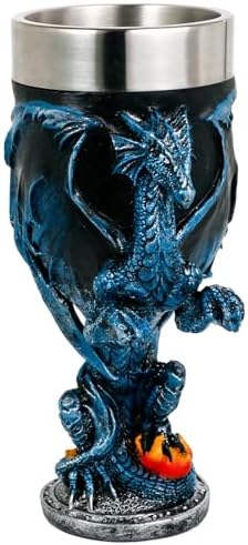Medieval Fantasy Blue Dragon Goblet - Dungeons and Dragons Gifts Party ...