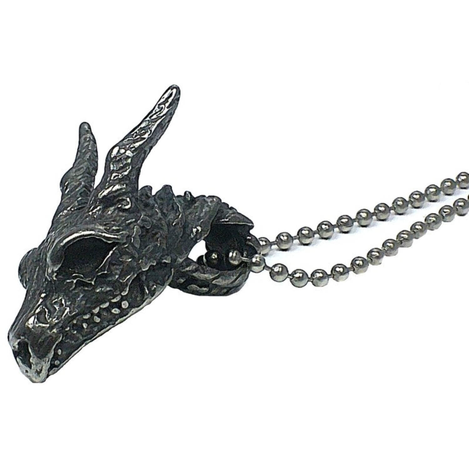 Medieval Fantasy Dragon Necklace Stainless Steel Dragonslayer Pendant ...