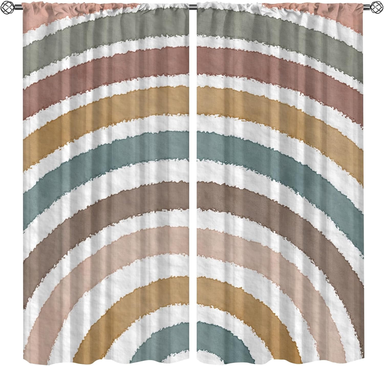 Medieval Geometric Design Blackout Curtains for Girls Bedroom, Retro ...