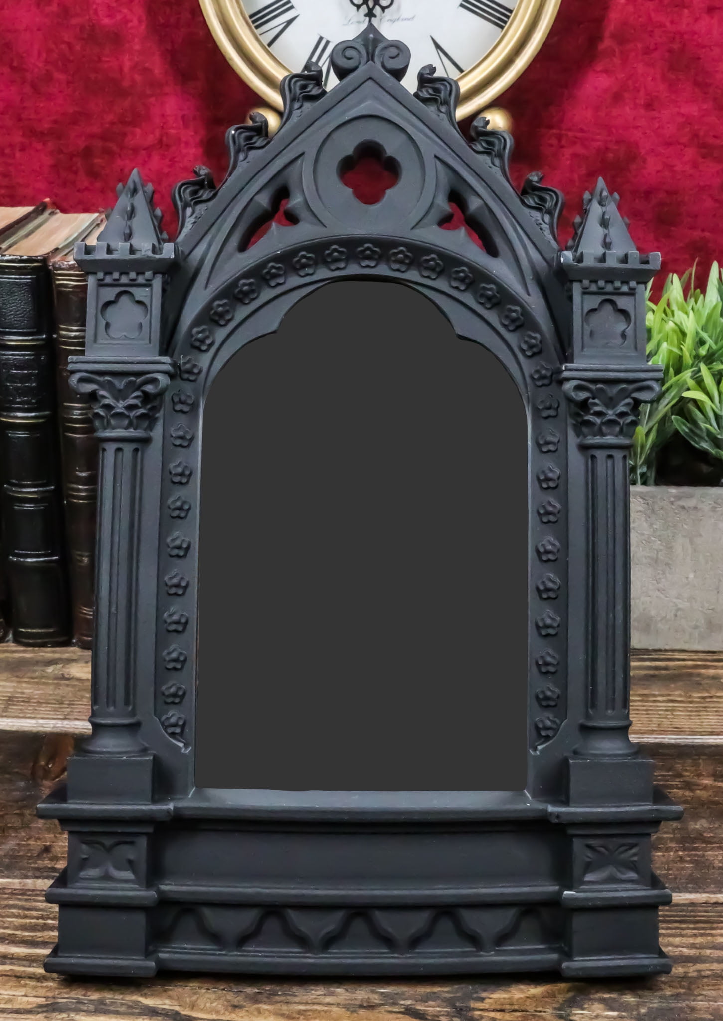 Medieval Gothic Cathedric Desktop Or Wall Vanity Dresser Mirror Plaque ...
