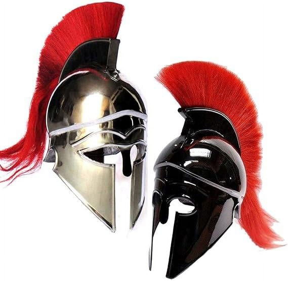 Medieval Greek Corinthian Helmet Armour | Red Plume Steel Helmet ...