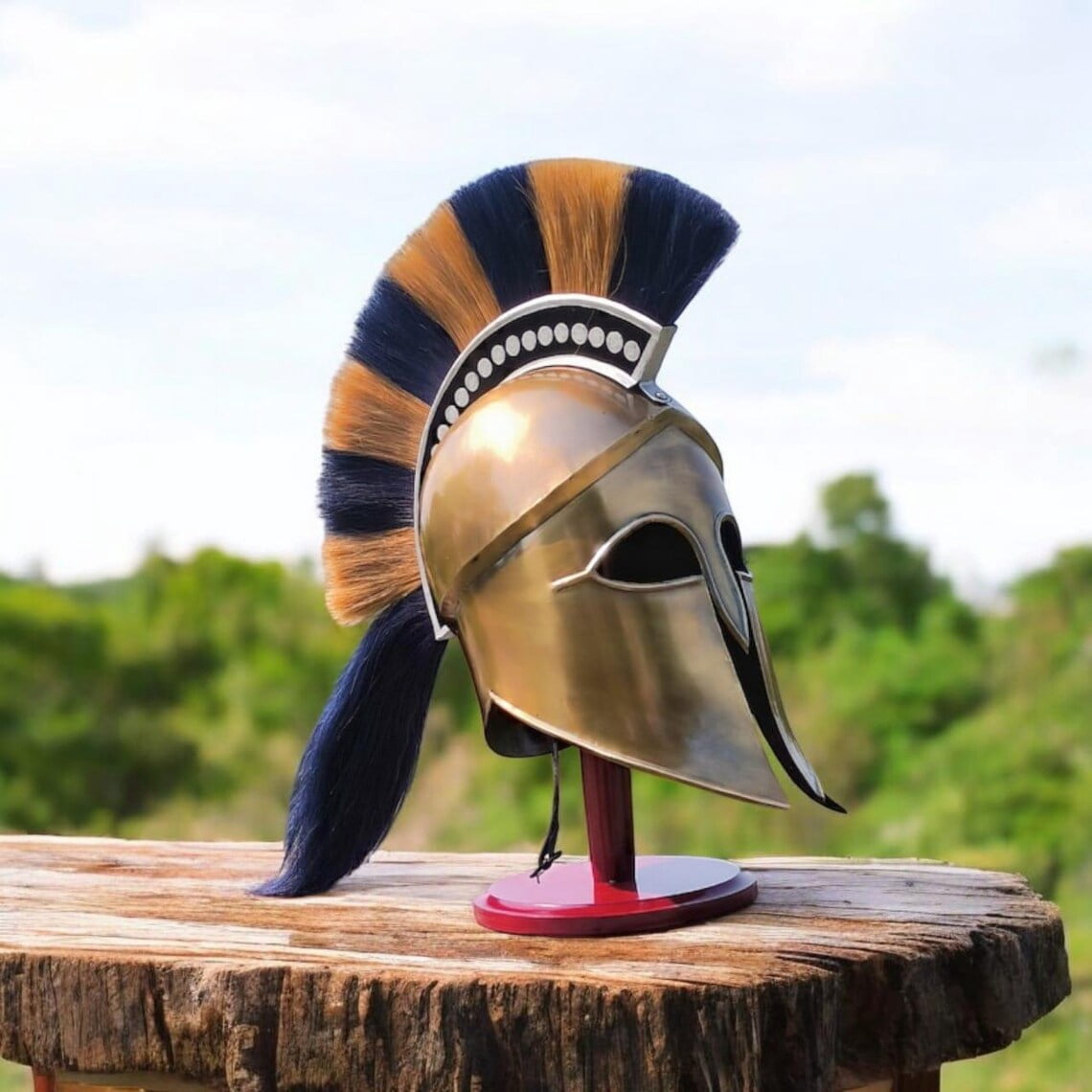 Medieval Greek Corinthian Helmet - knight Costume Helmet - Walmart.com