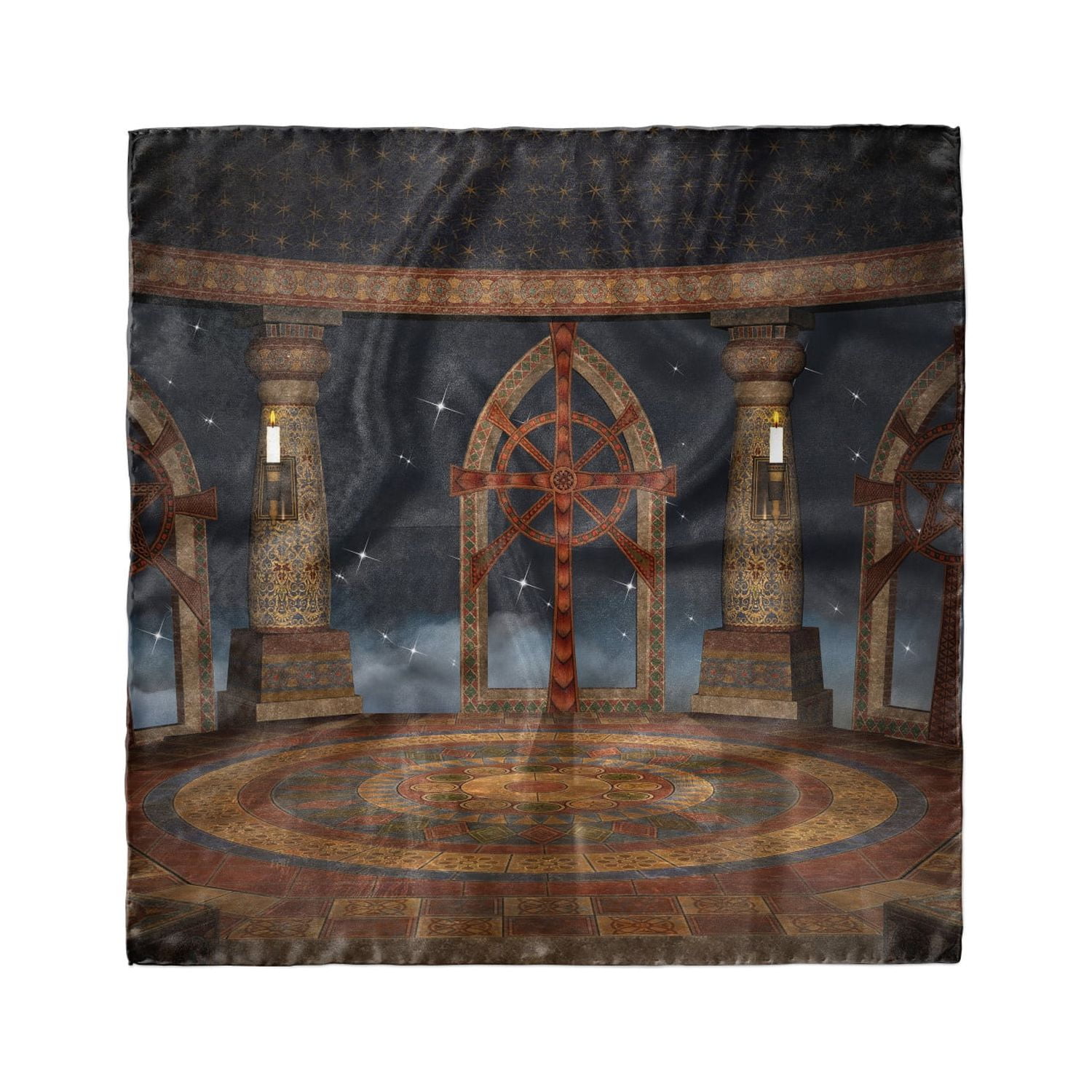 Medieval Head Scarf, Fantasy Building in the Sky, Head Wrap, 3 Sizes ...