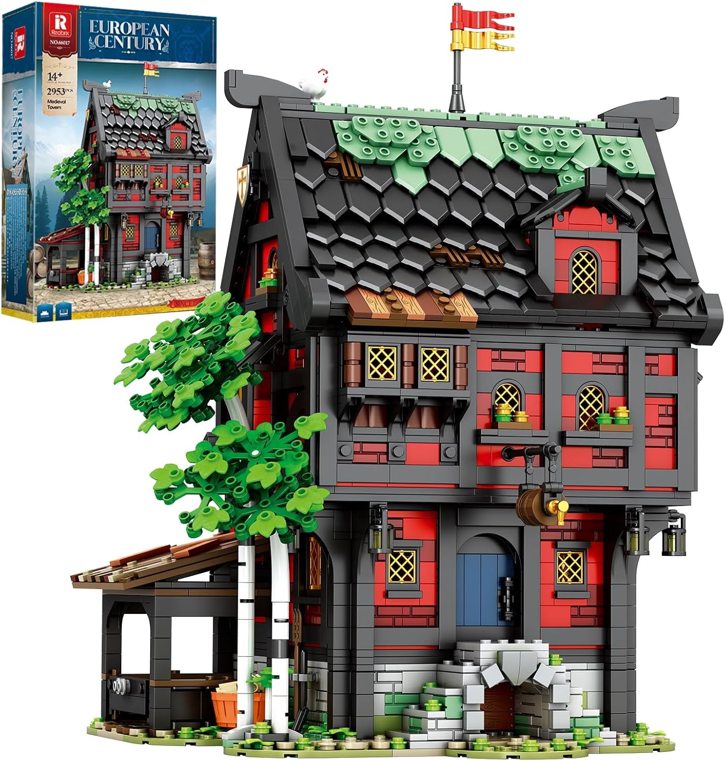 Medieval Inn Building Set 66017, European Century Tavern for Home ...