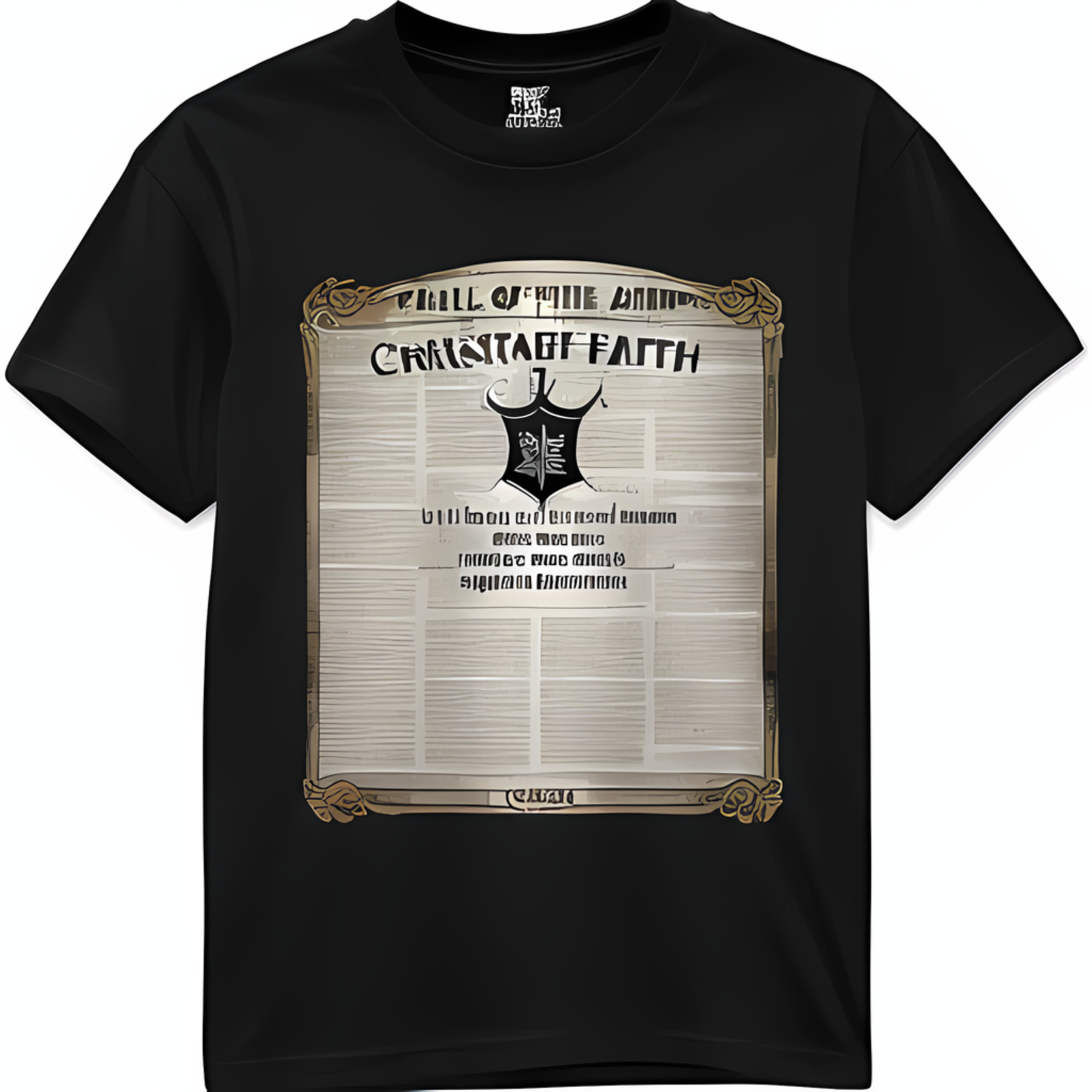 Medieval Inspired Black T-Shirt: Vintage Newspaper Textures Old English ...