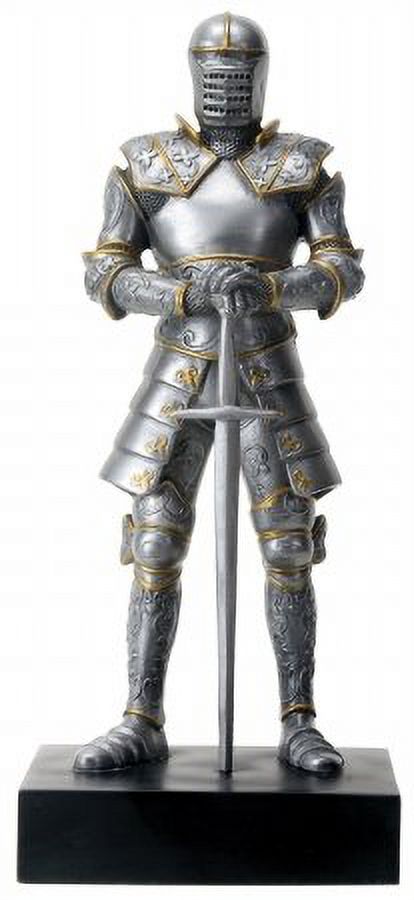 YTC Silver Colored Italian Knight Design Standing Statue in Full Armor ...