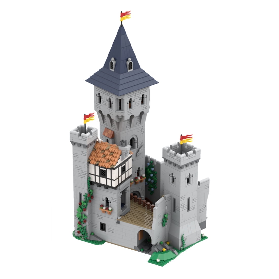 Medieval Keep and Low Courtyard Modular Buildings Blocks Castle ...