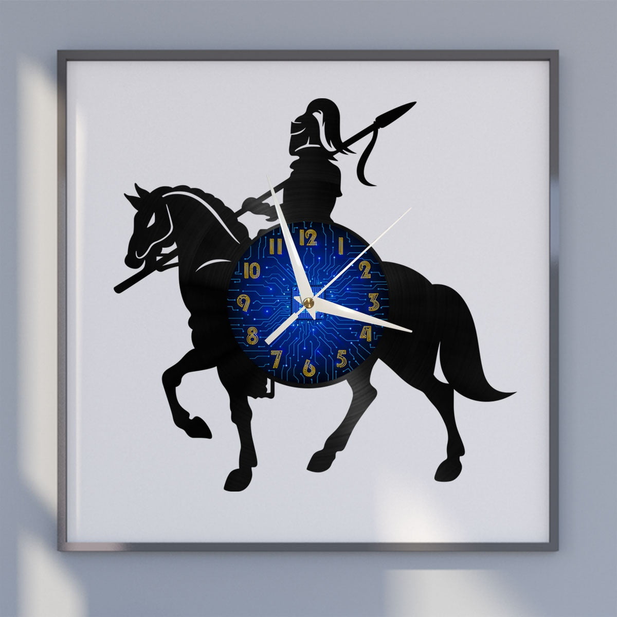 Medieval Knight 12 Inch Vinyl Record Wall Clock - Silent, Creative, and ...