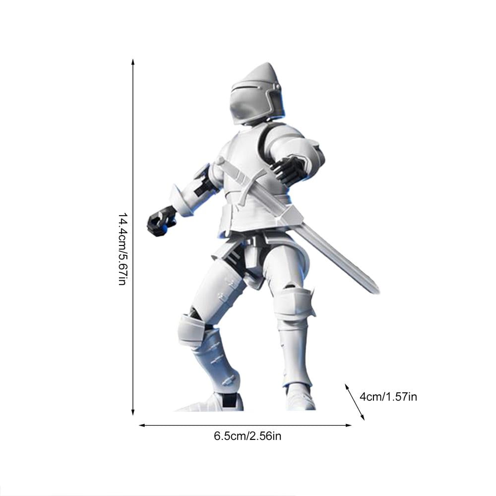 Medieval Knight Action Figures 3D Printed Mannequin Character Assembled Toys 13 Jointed Movable ...