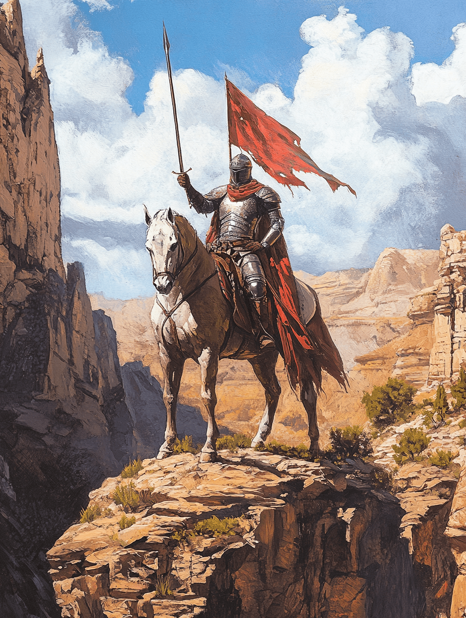 Medieval Knight Canvas Painting/Decorative Art Print，Suitable for ...