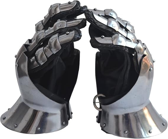 Medieval Knight Gauntlets Gothic Gauntlet Gloves Heavy 16 Gauge ...