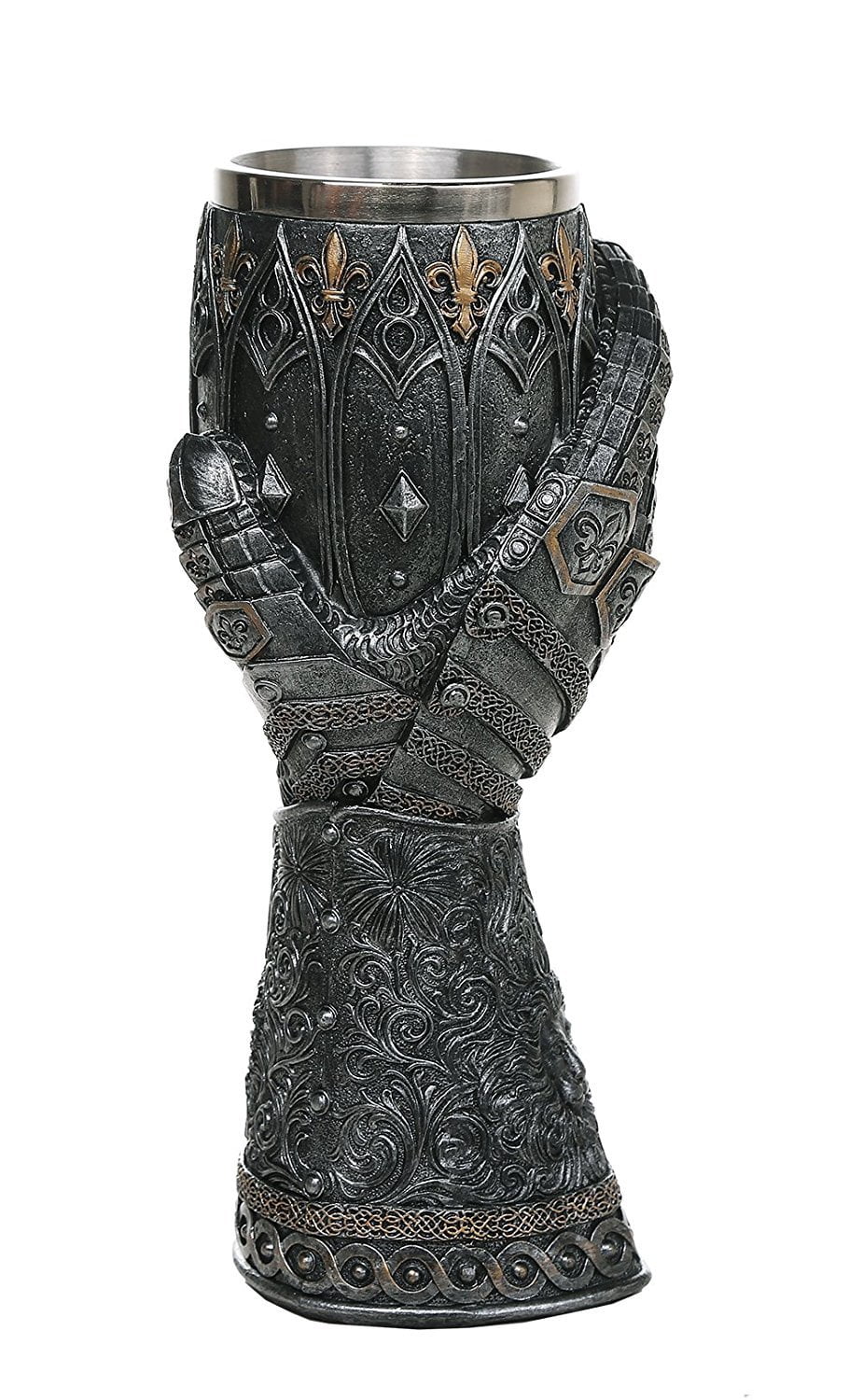 Pacific Giftware Medieval Knight Lions Heart Gauntlet Style Wine Goblet ...