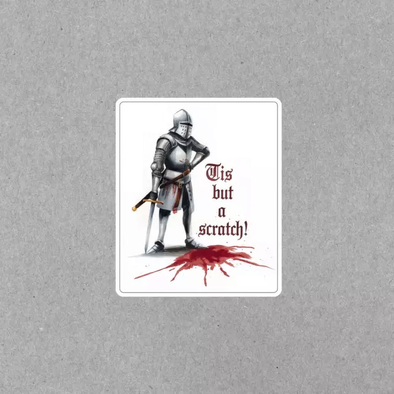 Medieval Knight In Shining Armor Tis But A Scratch! Stickerphone Decal ...
