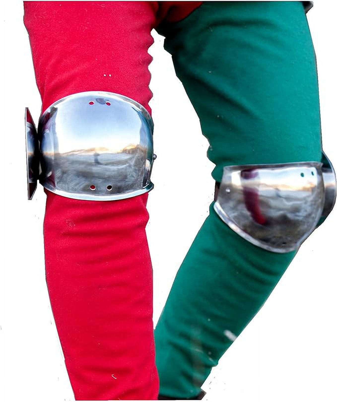Medieval Knight Steel Knee Armor with Round Leaf - Walmart.com