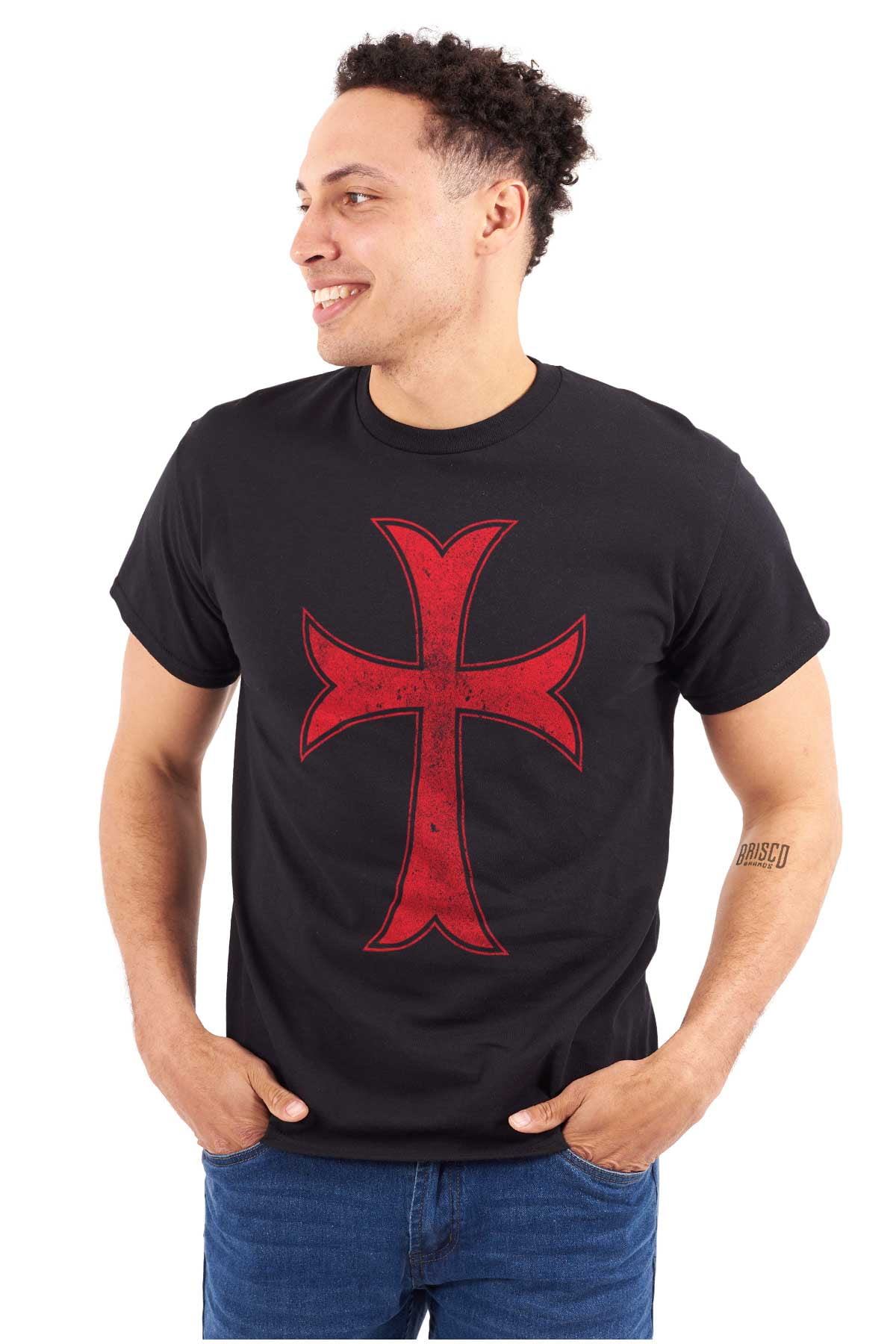 Medieval Knight Templar Christian Men's Graphic T Shirt Tees Brisco ...