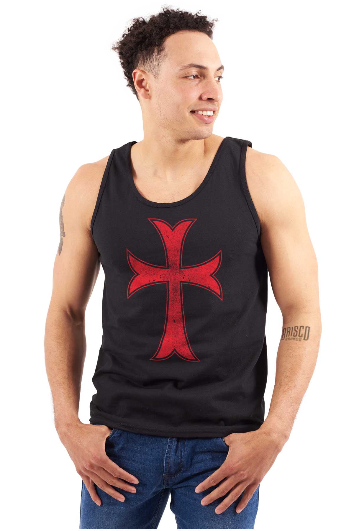 Medieval Knight Templar Christian Unisex Plus Size Tank Top Brisco ...