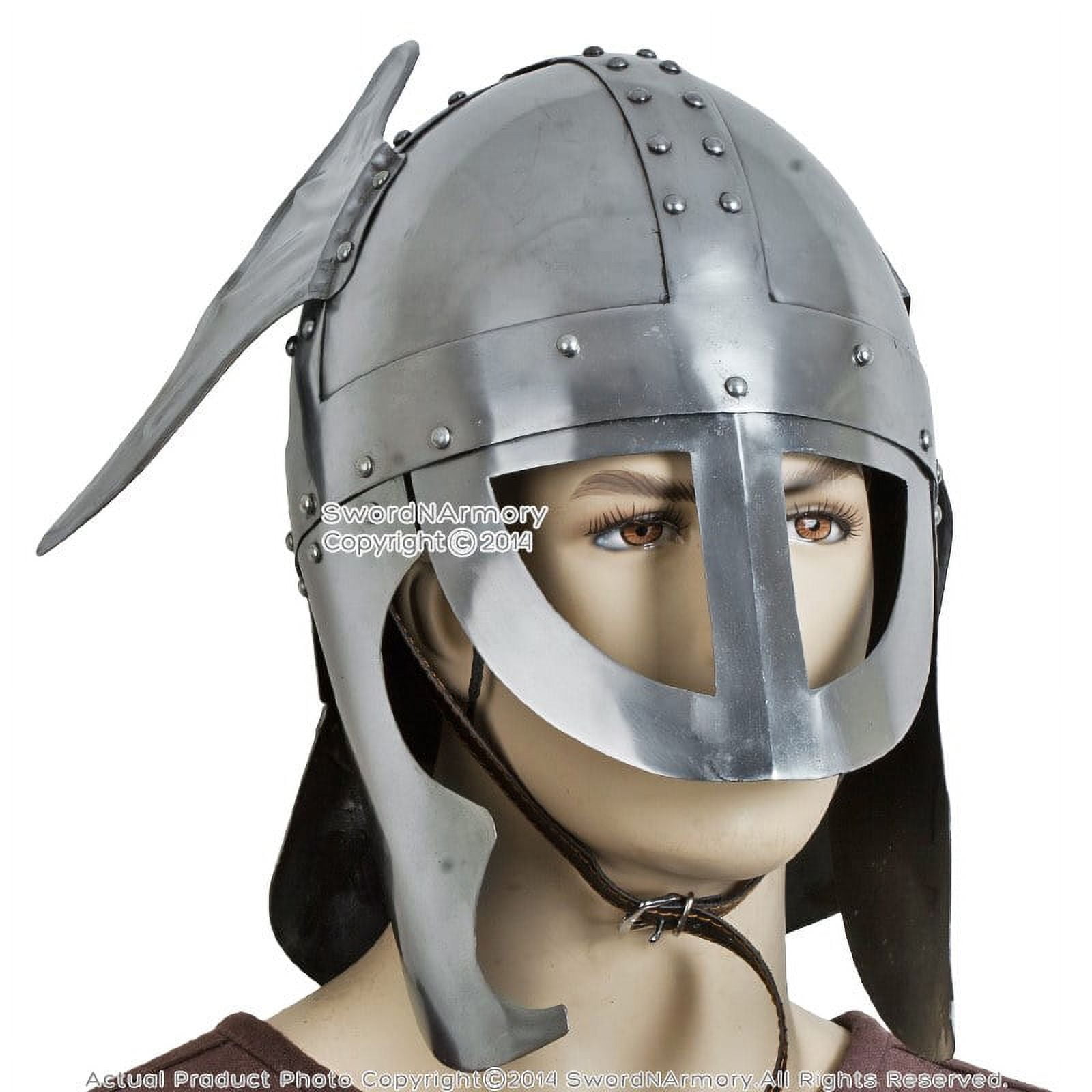 Medieval Knight Viking Helmet Norman Winged Wearable Helm w/ Liner ...