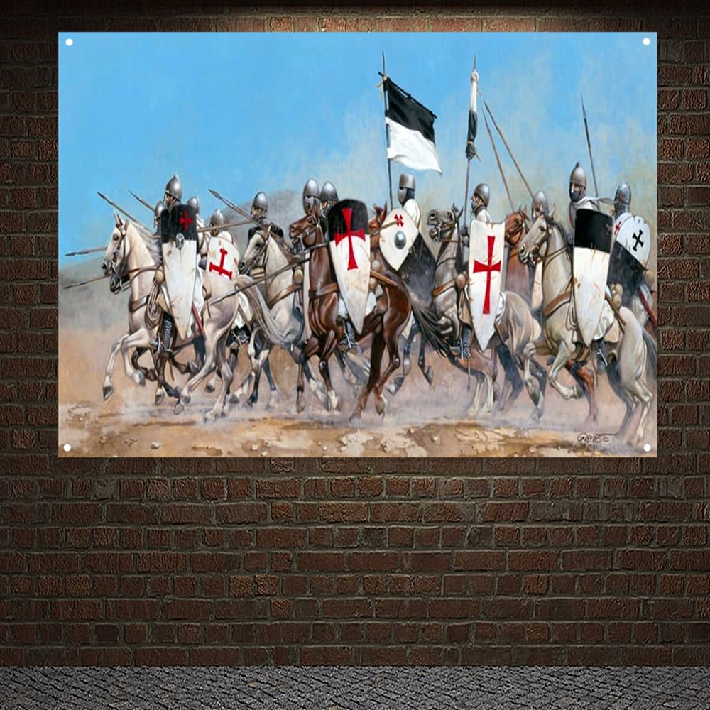 Medieval Knights of Christ History Poster Wall Art Banner 38" x 57 ...