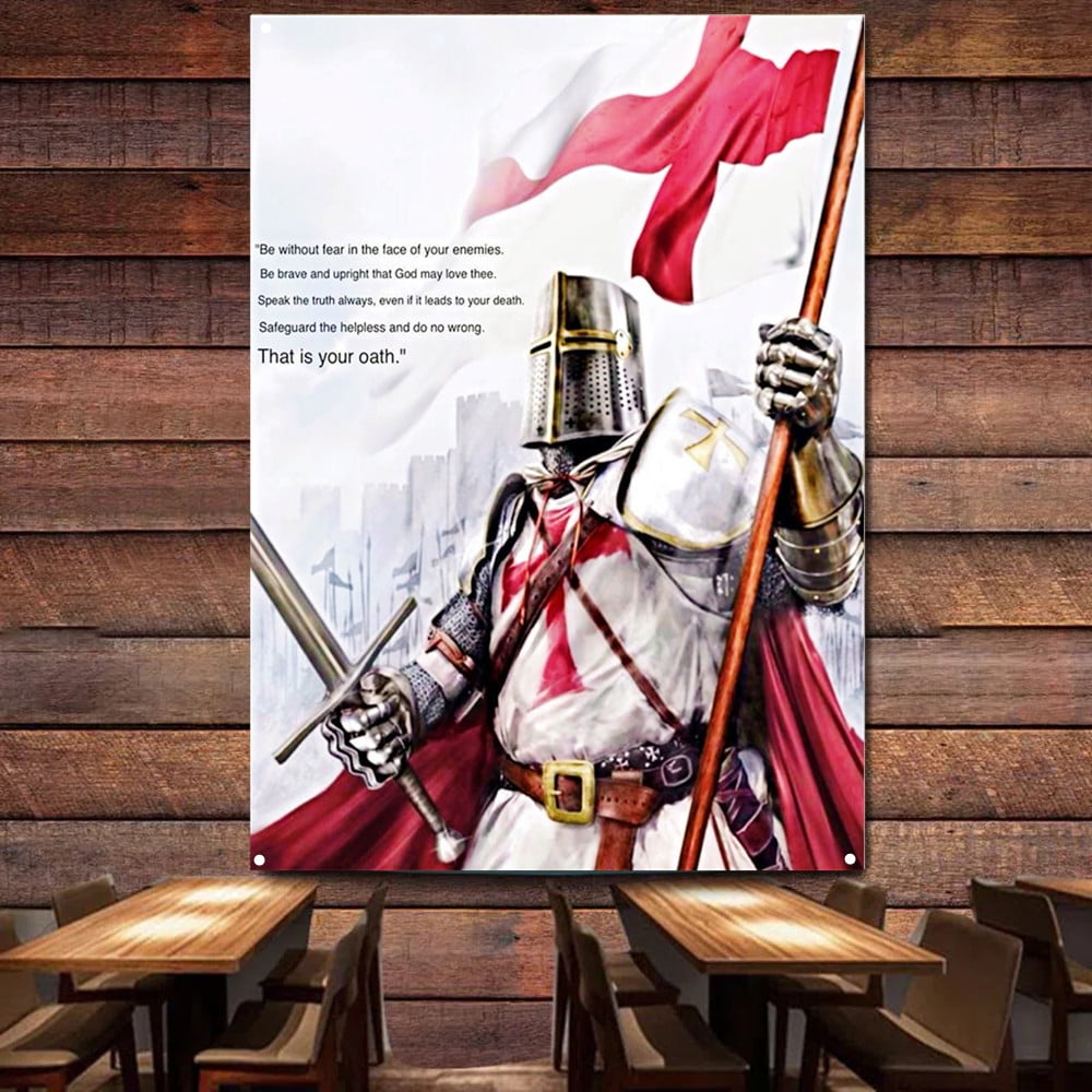 Medieval Knights of Christ History Poster Wall Art Banner Vintage ...