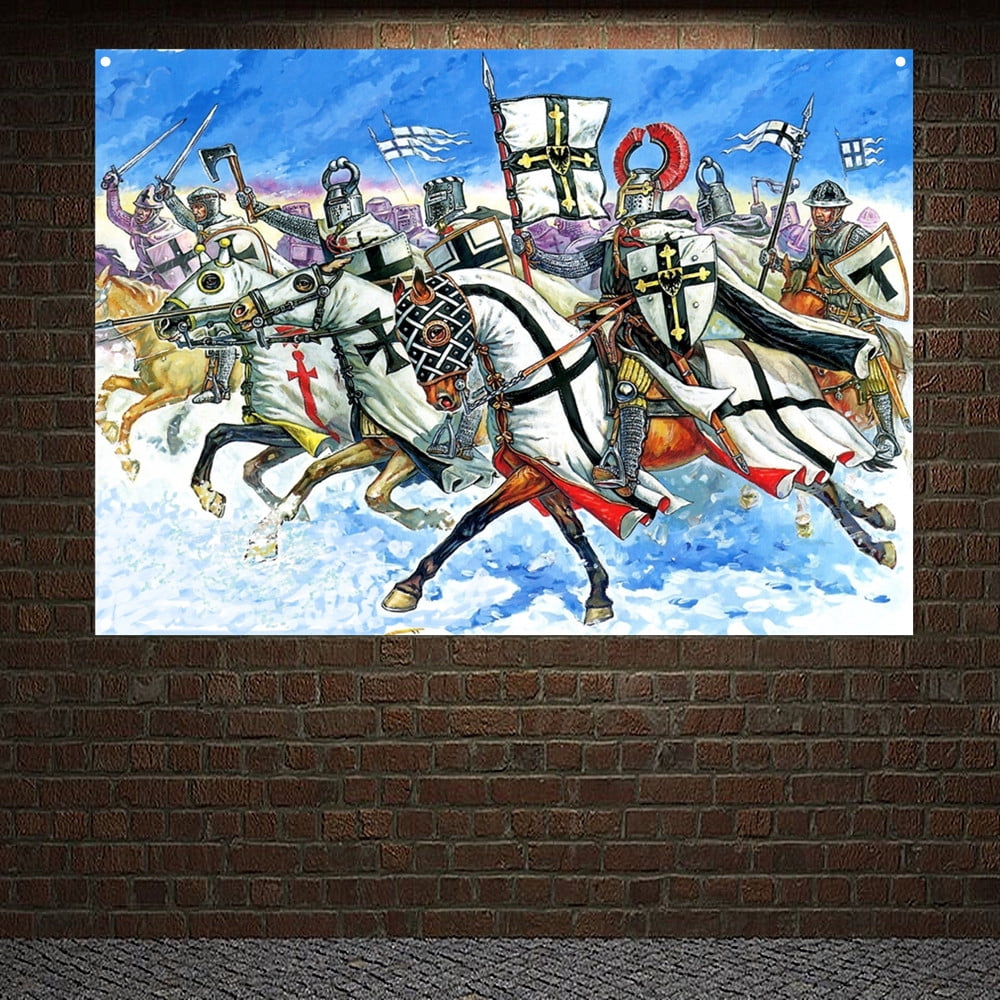 Medieval Knights of Christ History Poster Wall Art Decorative Banner 38 ...