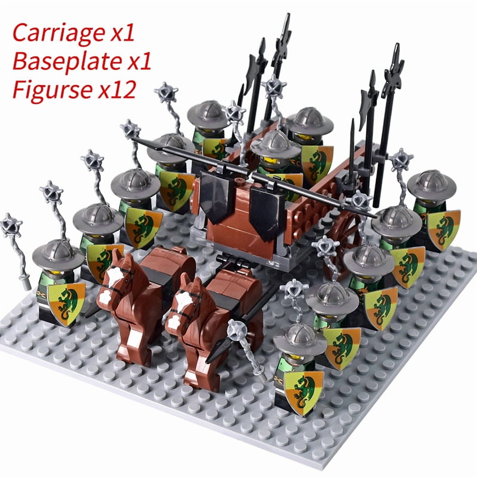 Medieval Knights mini Action Figures Building Blocks Roman Chariot ...