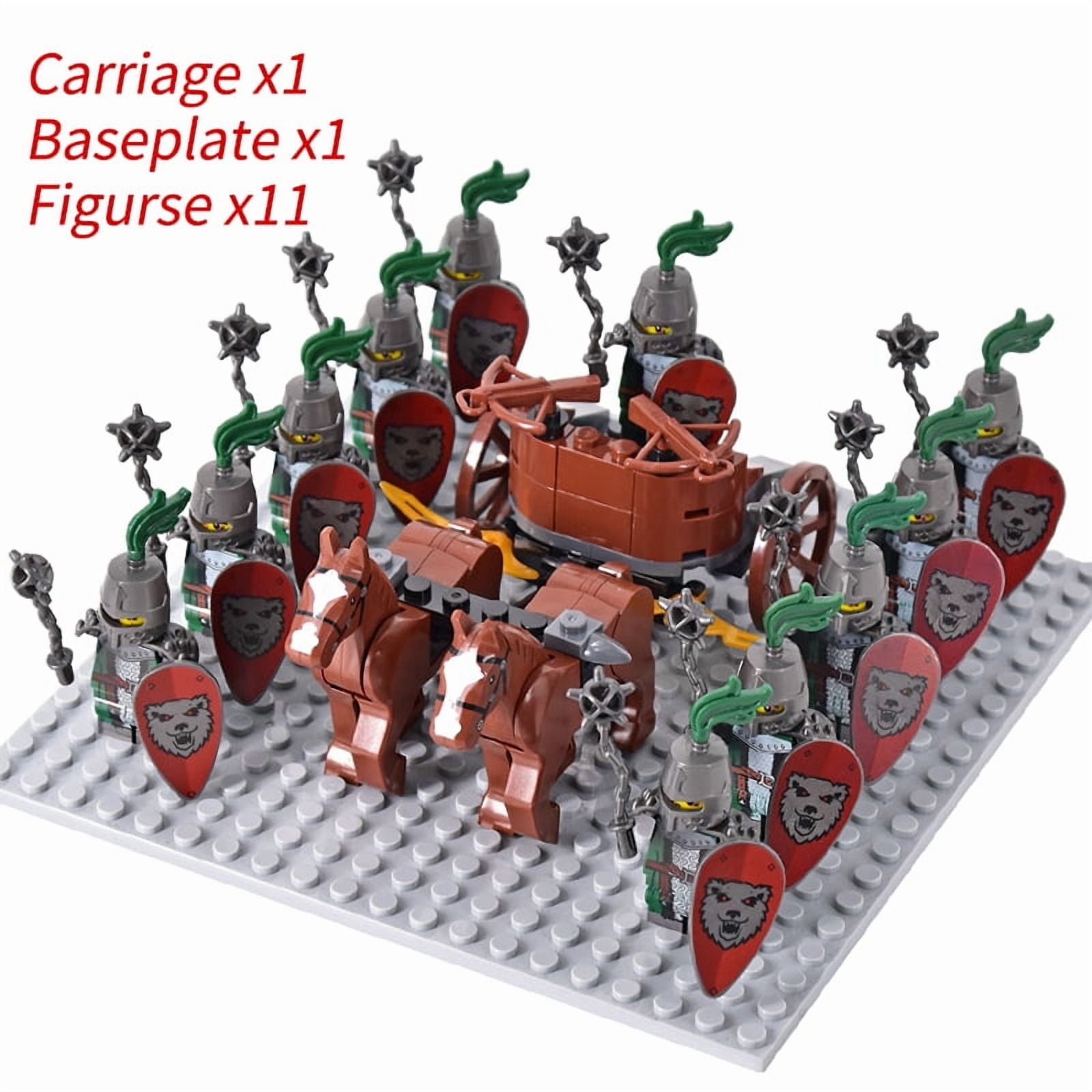 Medieval Knights mini Action Figures Building Blocks Roman Chariot ...