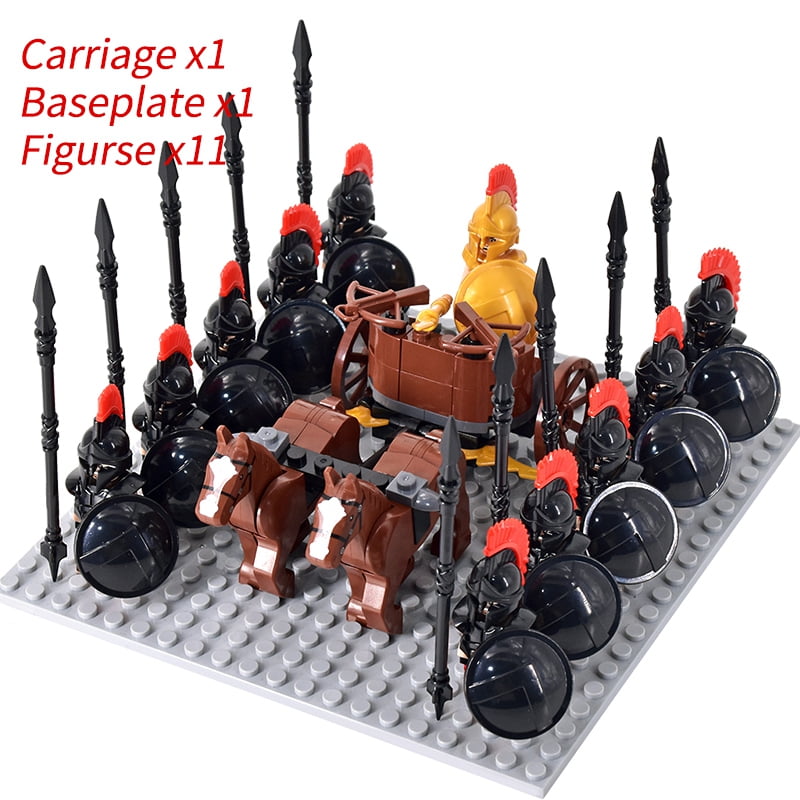 Medieval Knights mini Action Figures Building Blocks Roman Chariot ...