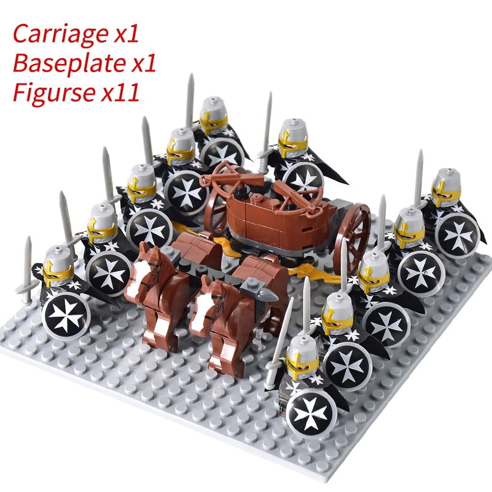 Medieval Knights mini Action Figures Building Blocks Roman Chariot ...