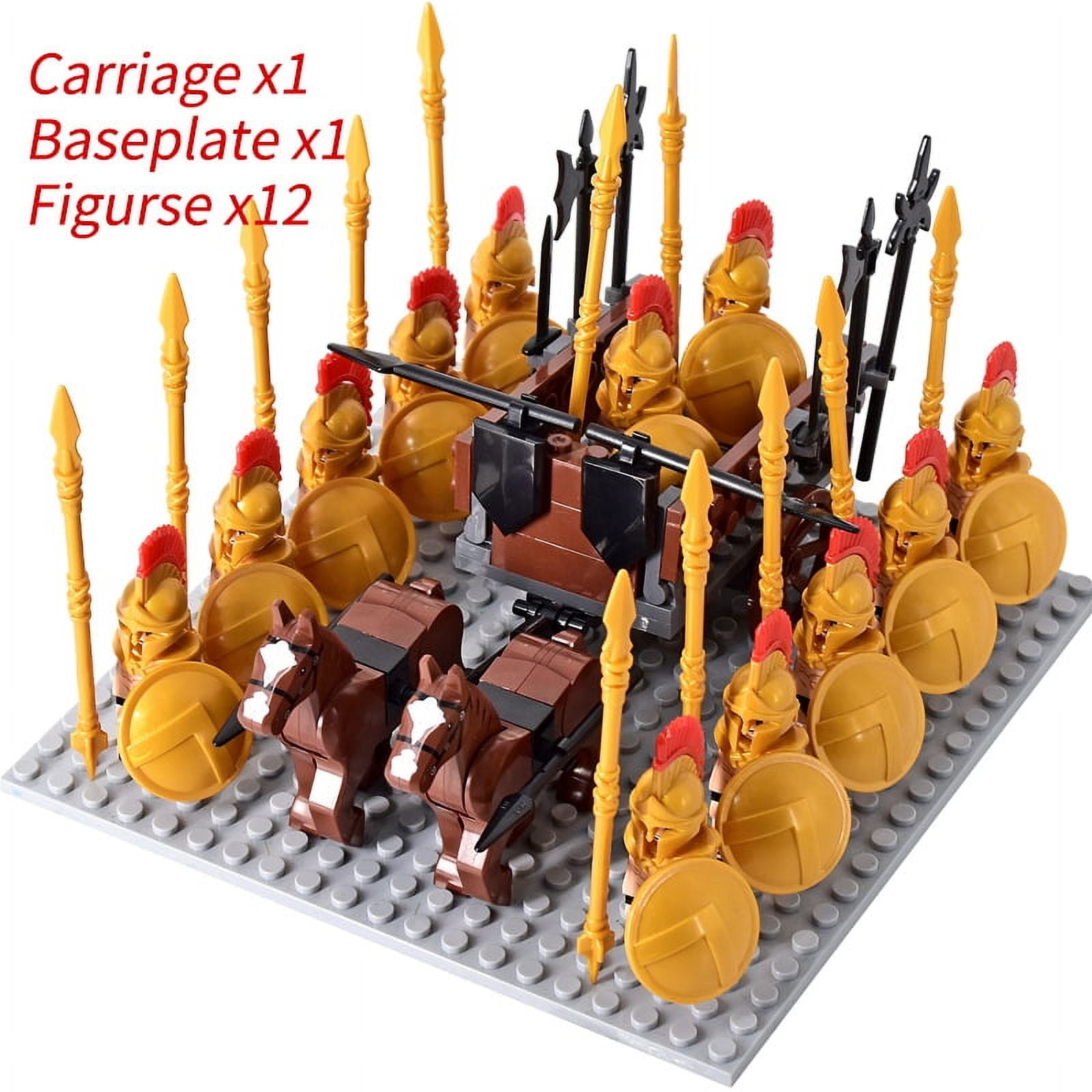 Medieval Knights mini Action Figures Building Blocks Roman Chariot ...