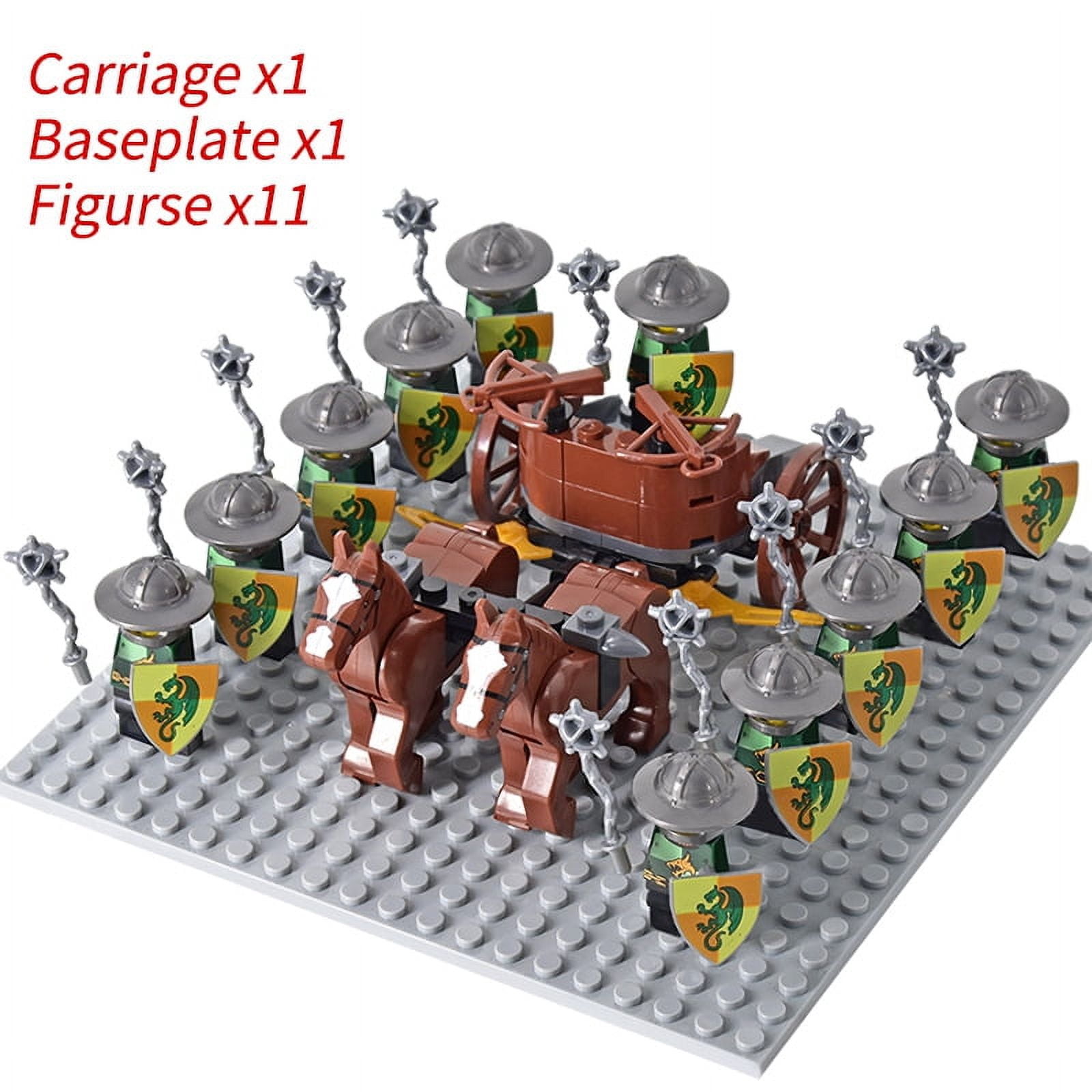Medieval Knights mini Action Figures Building Blocks Roman Chariot ...