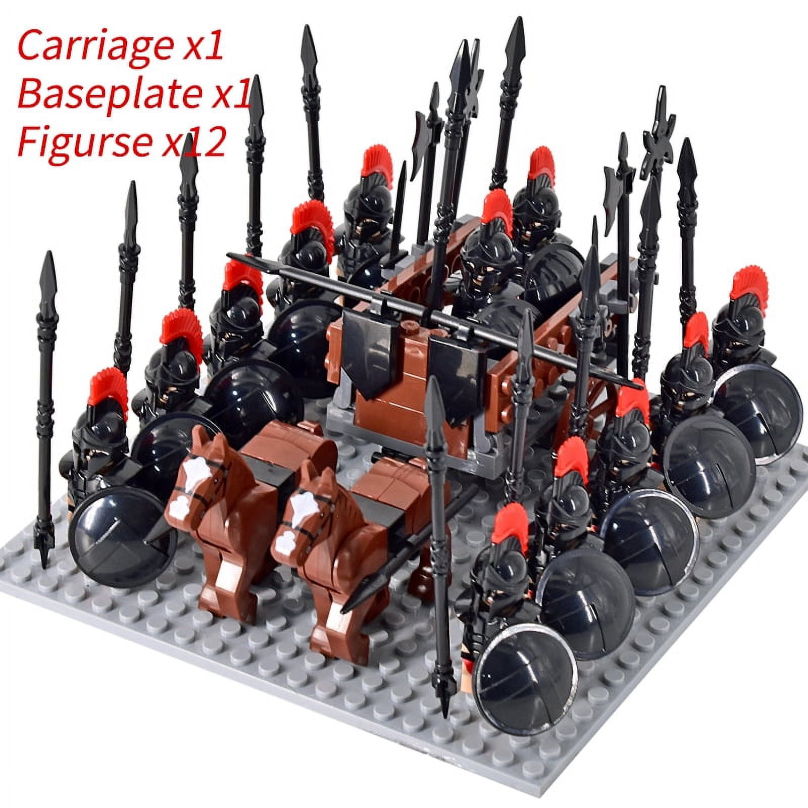 Medieval Knights mini Action Figures Building Blocks Roman Chariot ...